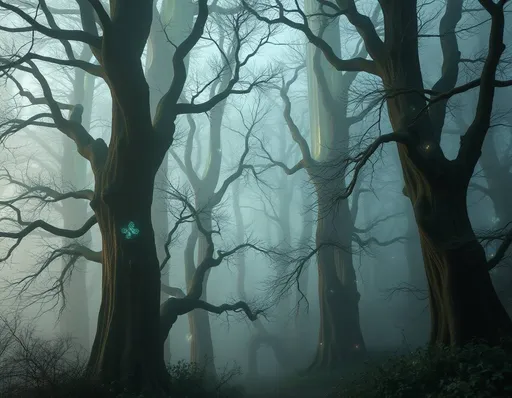 InspirePix | Mystic crystal forest glowing vines iridescent dew