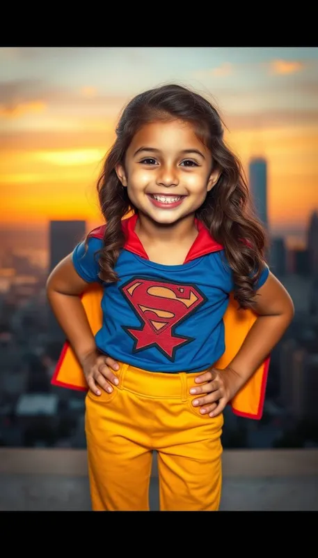 InspirePix | Superhero girl sunset skylines