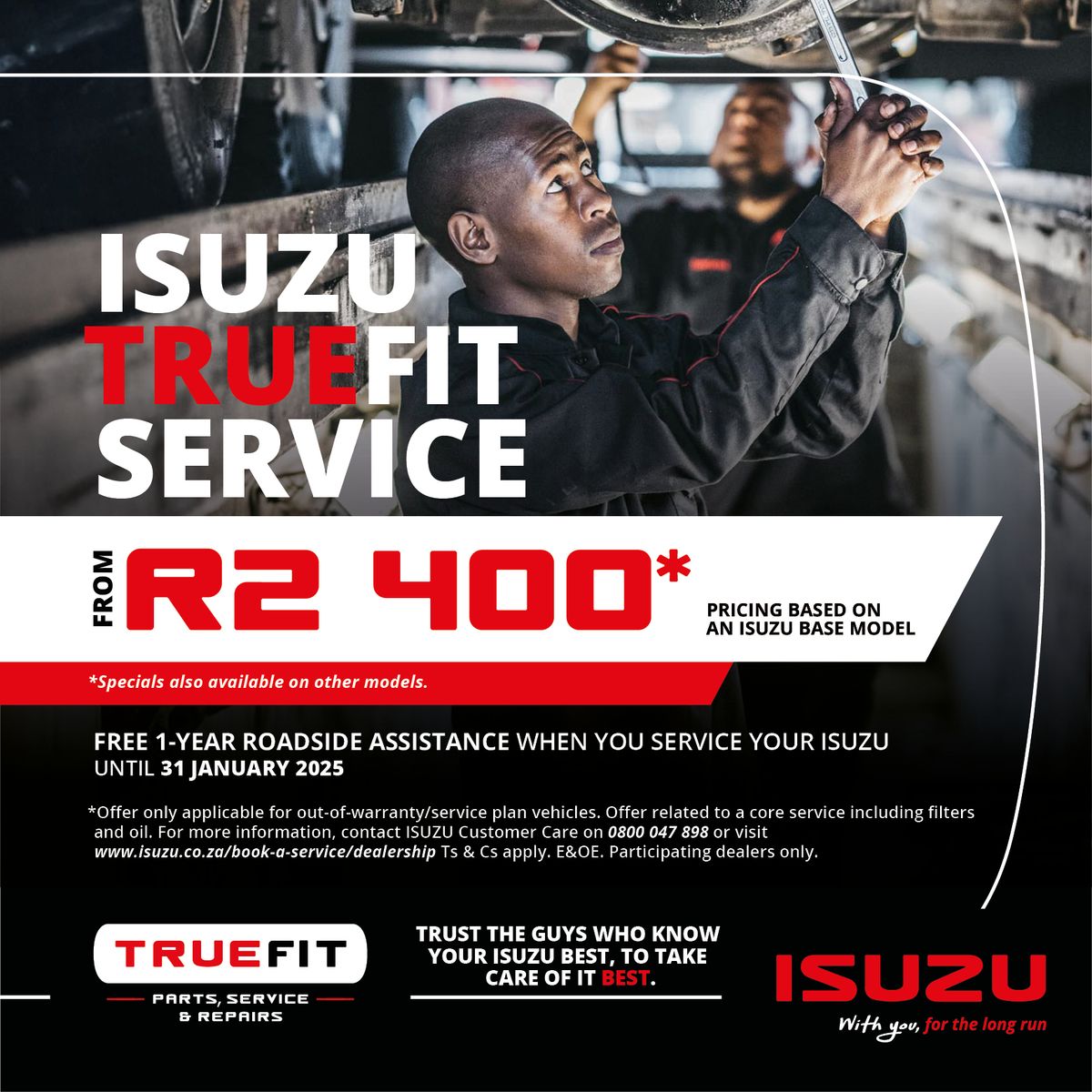 Book Your Vehicle Service | The Best Technicians & Parts | ISUZU SA