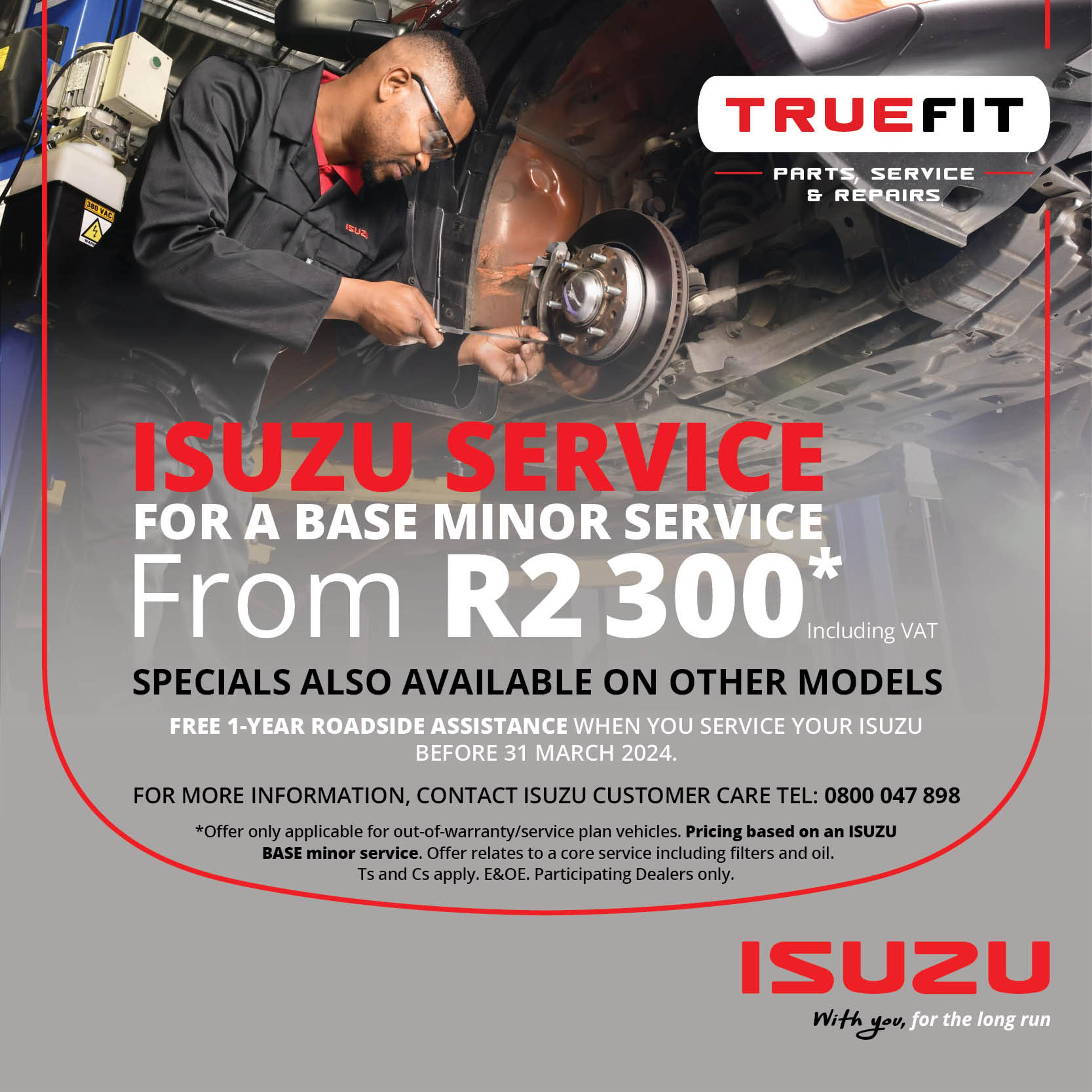Book Your Vehicle Service | The Best Technicians & Parts | ISUZU SA