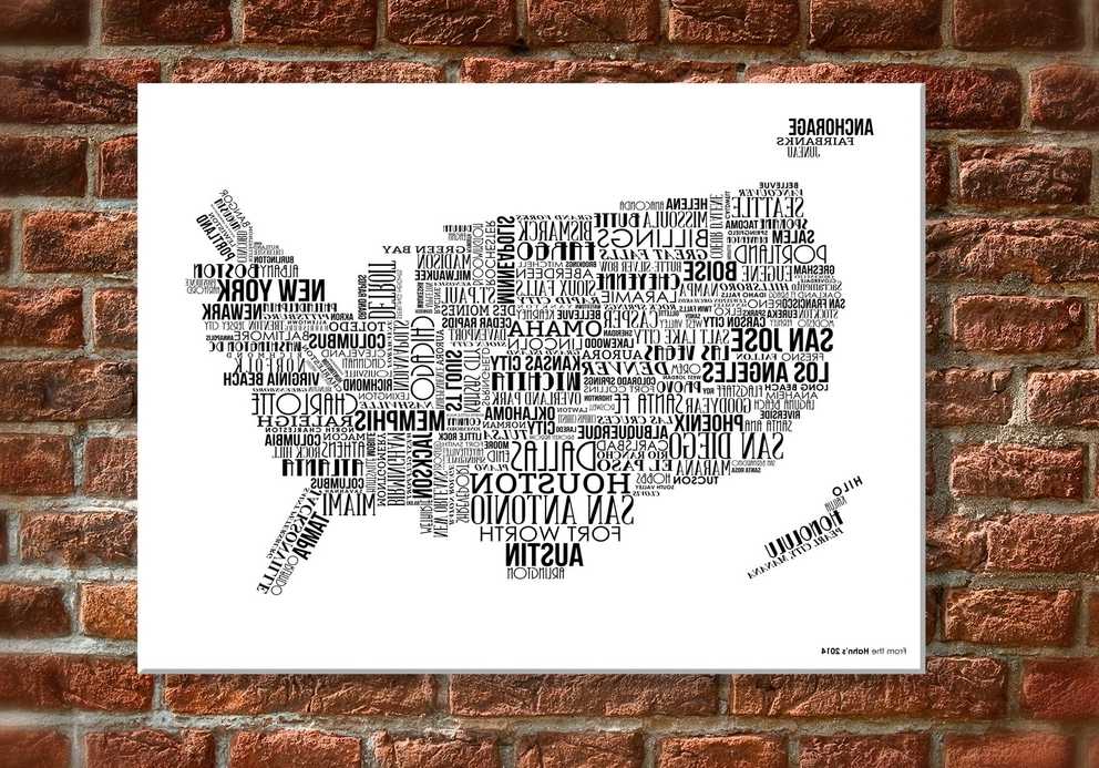 20 The Best Usa Map Wall Art