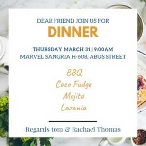 75+ Dinner Invitation Ideas