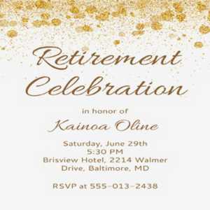 55+ Unique Retirement Invitation Message Ideas