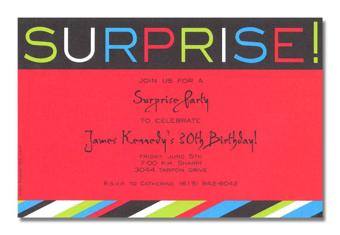 50 Best Surprise Birthday Party Invitation Wording
