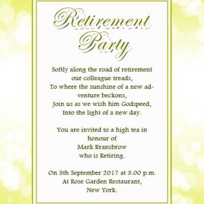 90+ Formal Retirement Invitation Wording