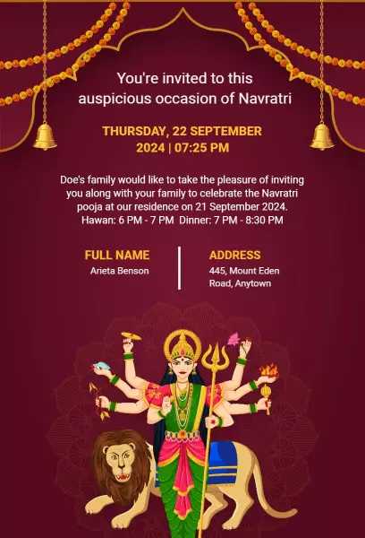 110+ Lovely Navratri Invitations For Your Loved Ones