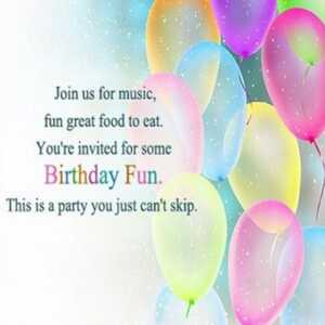 115+ Birthday Party Invitation Messages