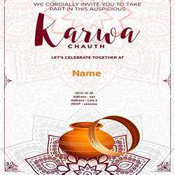 99+ Modern and Traditonal Invitation ideas for Karva Chauth