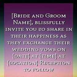 79+ Best Invitation Messages From Bride and Groom