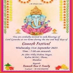 100 Ganesh Puja Invitation Messages to Bring Your Family Together