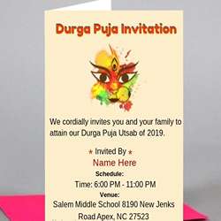 100 Durga Puja Invitation Messages for a Festive Gathering with Your ...