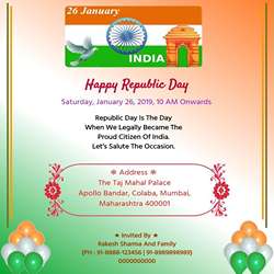 130+ Republic Day Invitation Messages 2024
