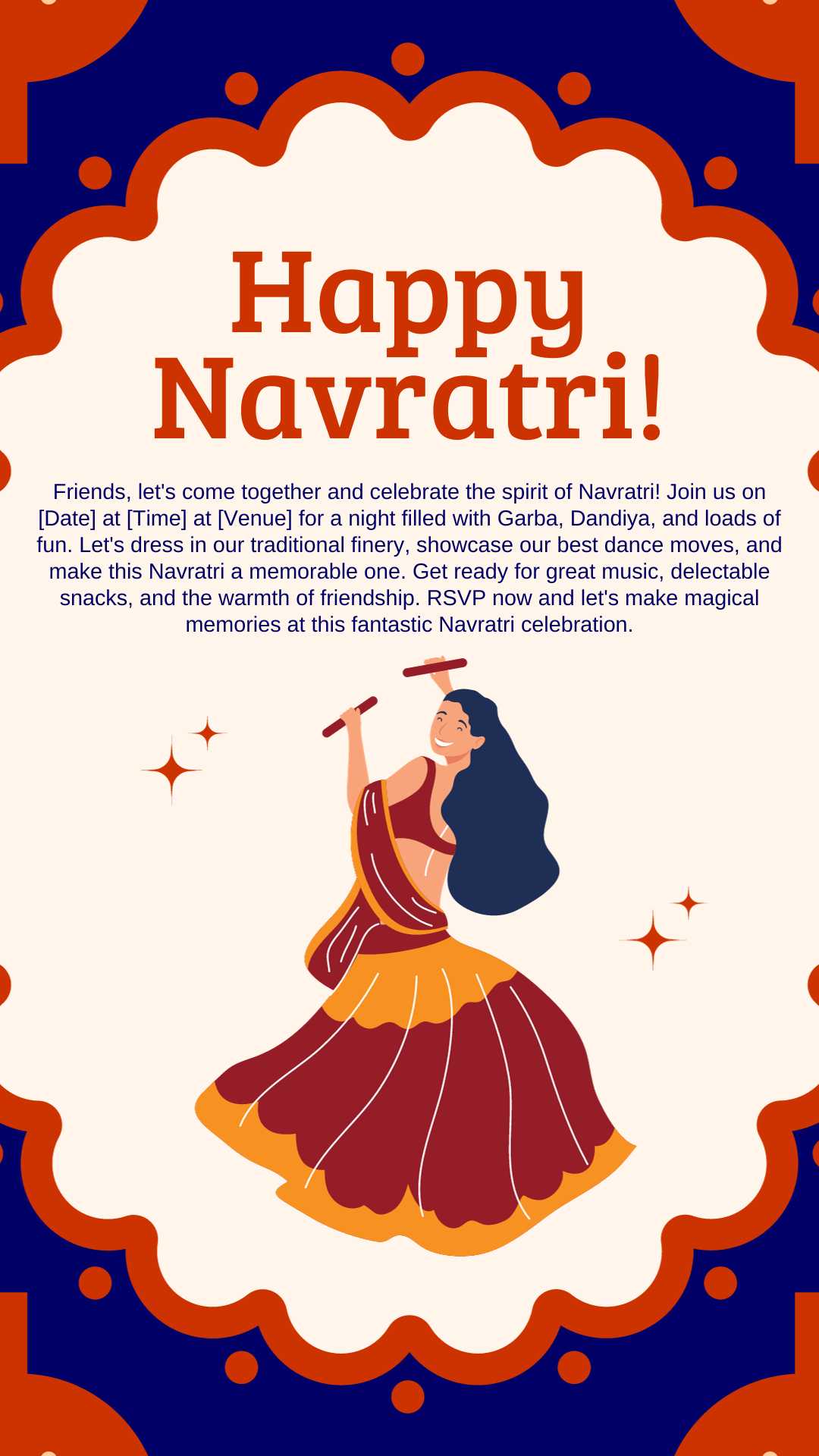Online Navratri and Dussehra Invitations Card Templates, Messages And ...