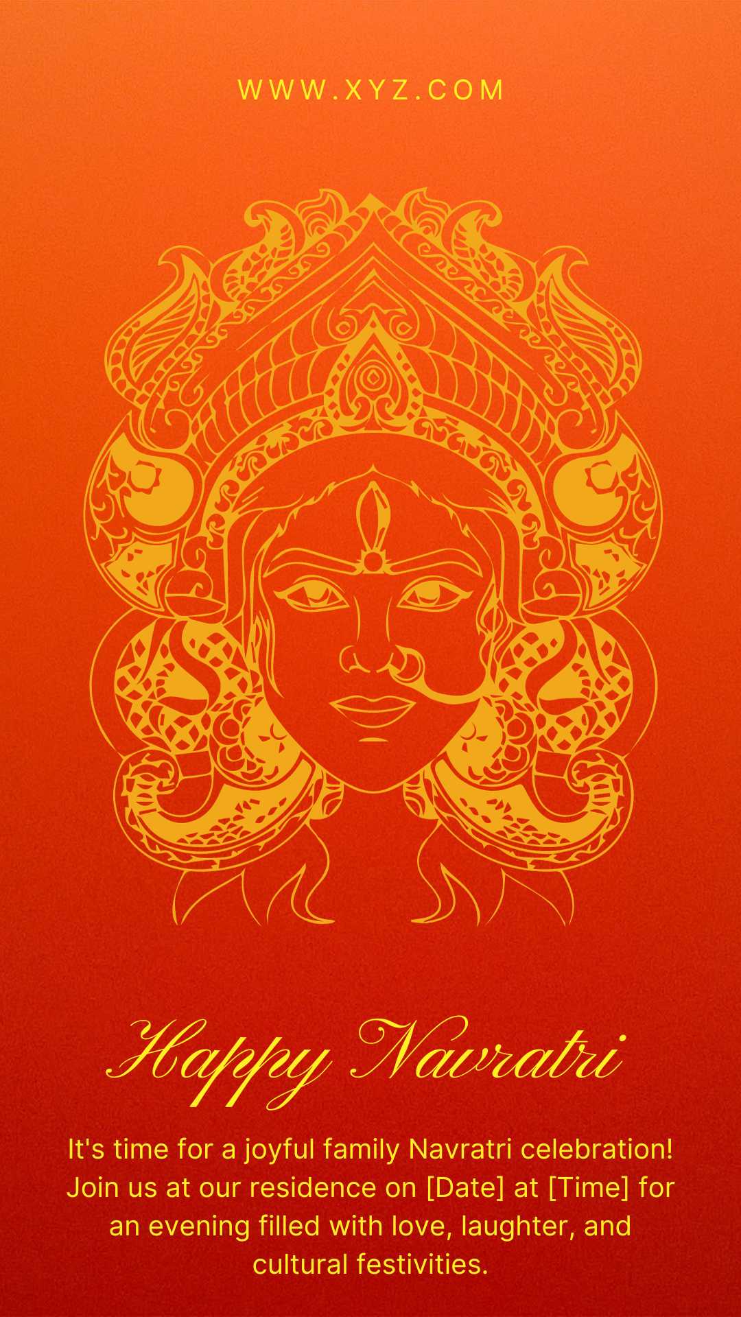 Online Navratri and Dussehra Invitations Card Templates, Messages And ...