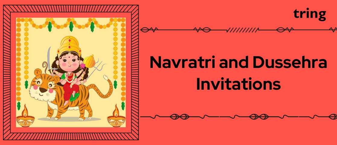 Online Navratri and Dussehra Invitations Card Templates, Messages And ...