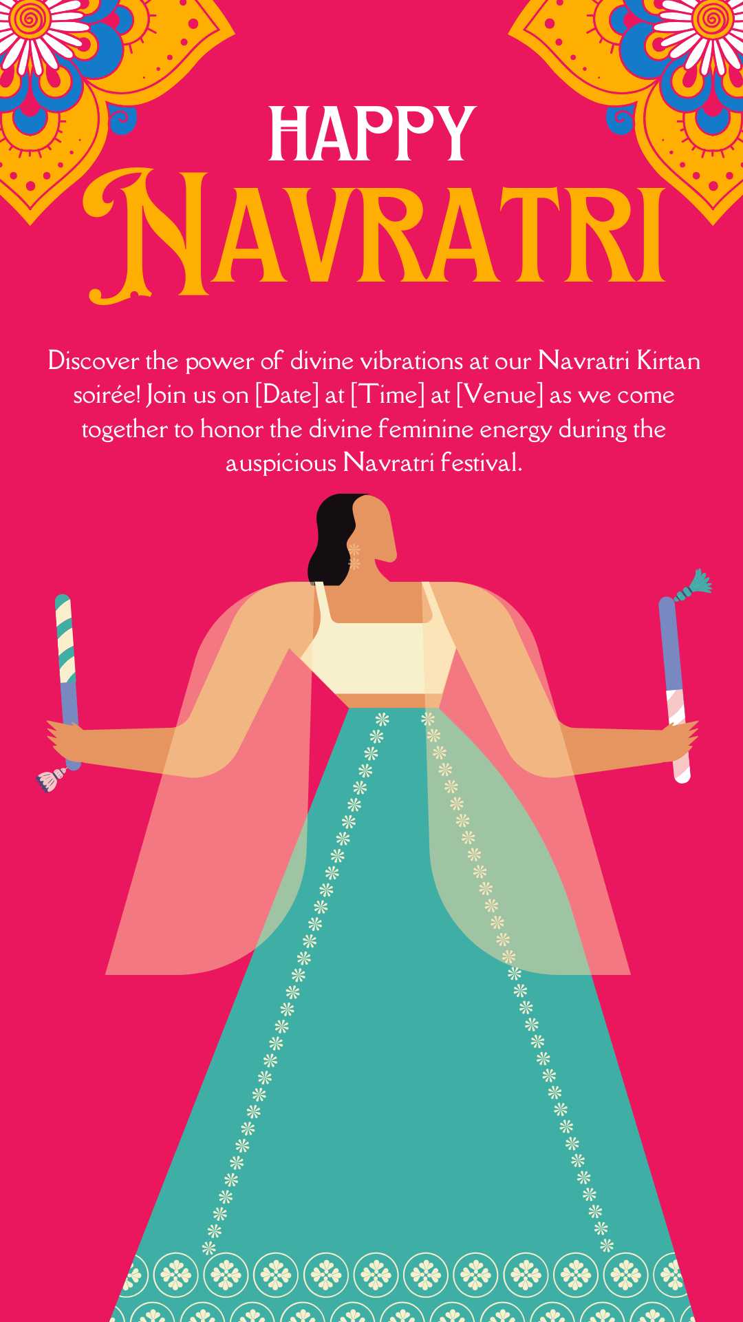 Online Navratri and Dussehra Invitations Card Templates, Messages And ...