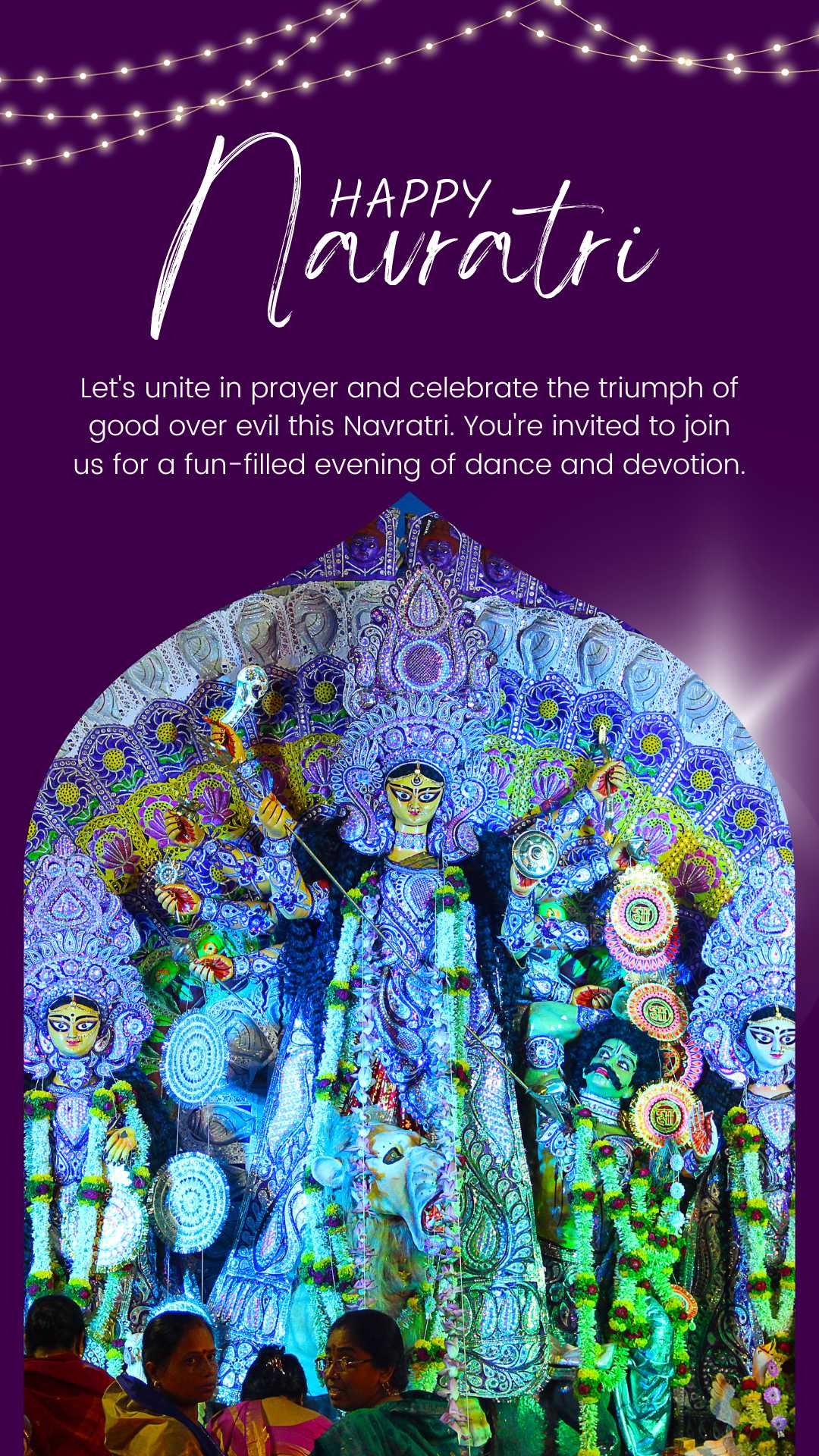 Online Navratri and Dussehra Invitations Card Templates, Messages And ...