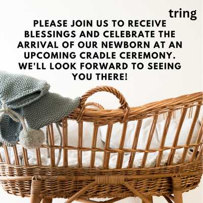 90+ Unique Cradle Ceremony Invitation Card, Message, Templates