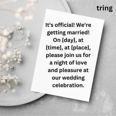 100+ Unique Wedding Reception Invitation Messages