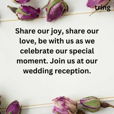 100+ Unique Wedding Reception Invitation Messages