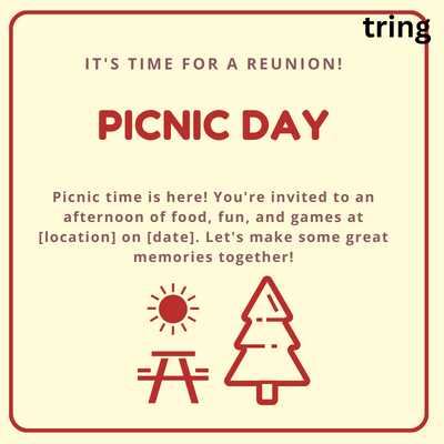 120+ Best Picnic Invitation messages, Free Templates and Images