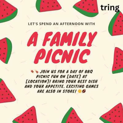 120+ Best Picnic Invitation messages, Free Templates and Images