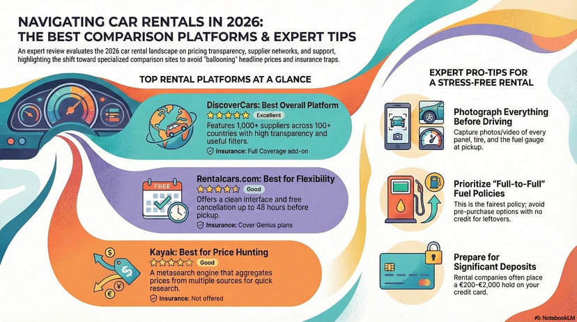 Best Car Rental Comparison Sites in 2026: Honest Ratings for Travelers