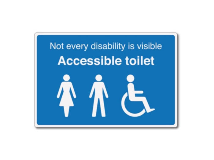 Accessible Toilet Sign - 300mm X 200mm- Safe Industrial