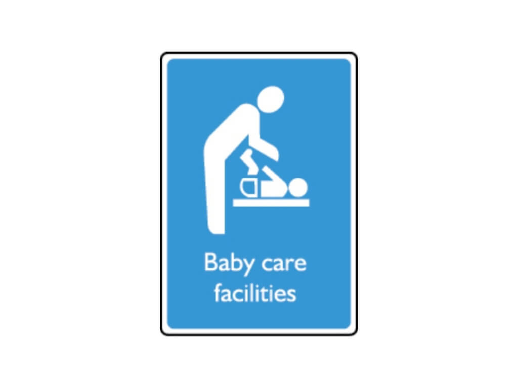 Baby Care Facilities Sign - 100mm x 150mm - Safe Industrial Baby Care Facilities Sign - 100mm x 150mm - Safe Industrial