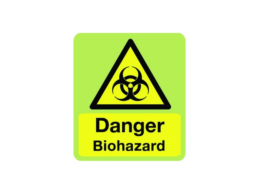 Danger Biohazard In Photoluminescent Sign - Safe Industrial