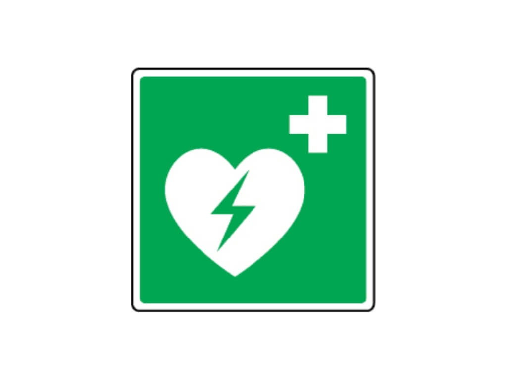 Defibrillator Symbol Sign - First Aid Signs - Safe Industrial