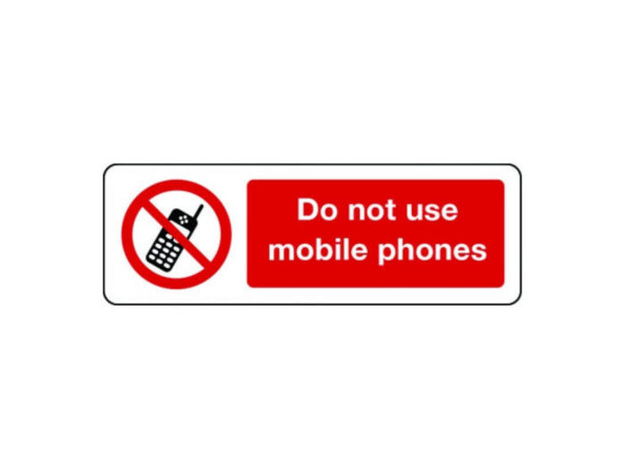 Do Not Use Mobile Phones Sign - Prohibition Signs - Safe Industrial