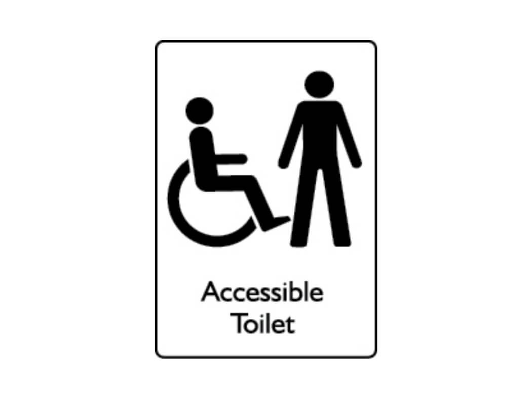 Accessible Male Toilet Sign - 100mm x 150mm - Information Signs - Safe ...