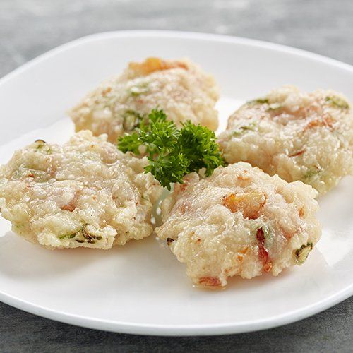 香煎鲜虾饼 Pan-fried Minced Prawn Cake