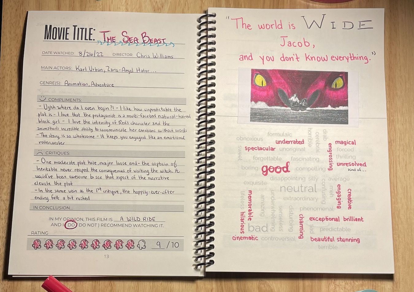 The #1 Ultimate Movie Review Template for Spectacular Journaling | In ...