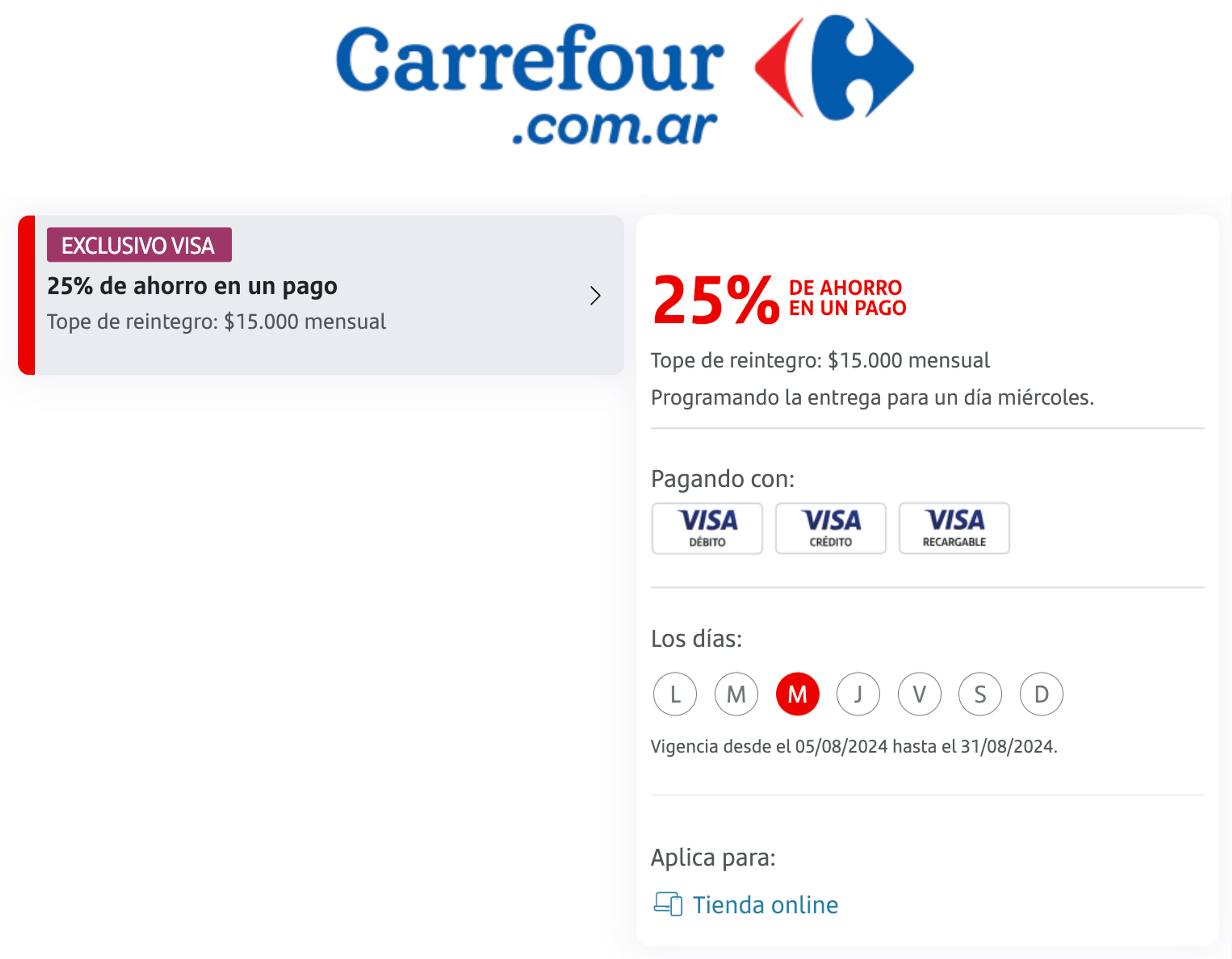 Ofertas y cupones de Carrefour - agosto 2025