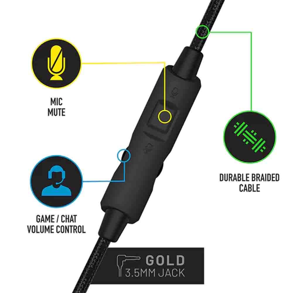 Gamkart - 4Gamers C6-100 Light Up Gaming Headset for XBOX, PS4/PS5 ...