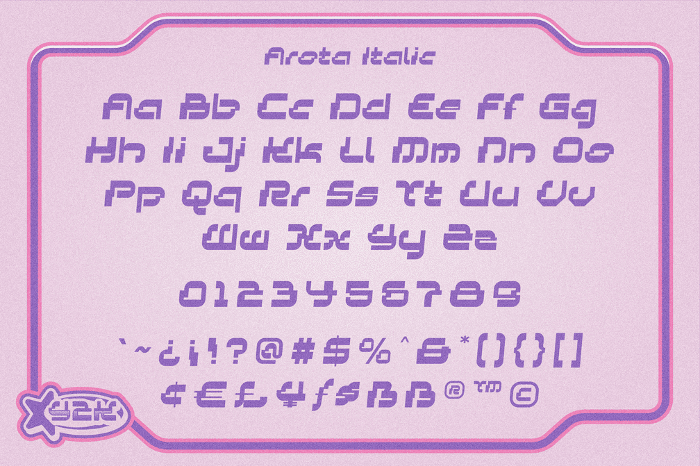 Arota Y2k Display Font