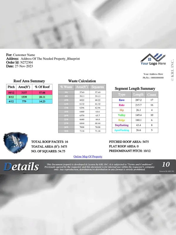 KRL INC - Accurate Aerial Roof Measurement Reports USA, Canada