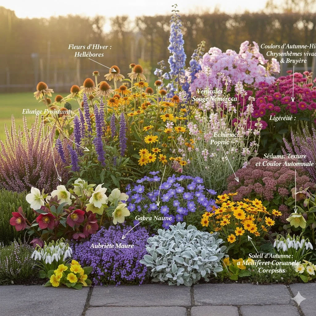 Massif vivace : 40 plantes faciles et durables