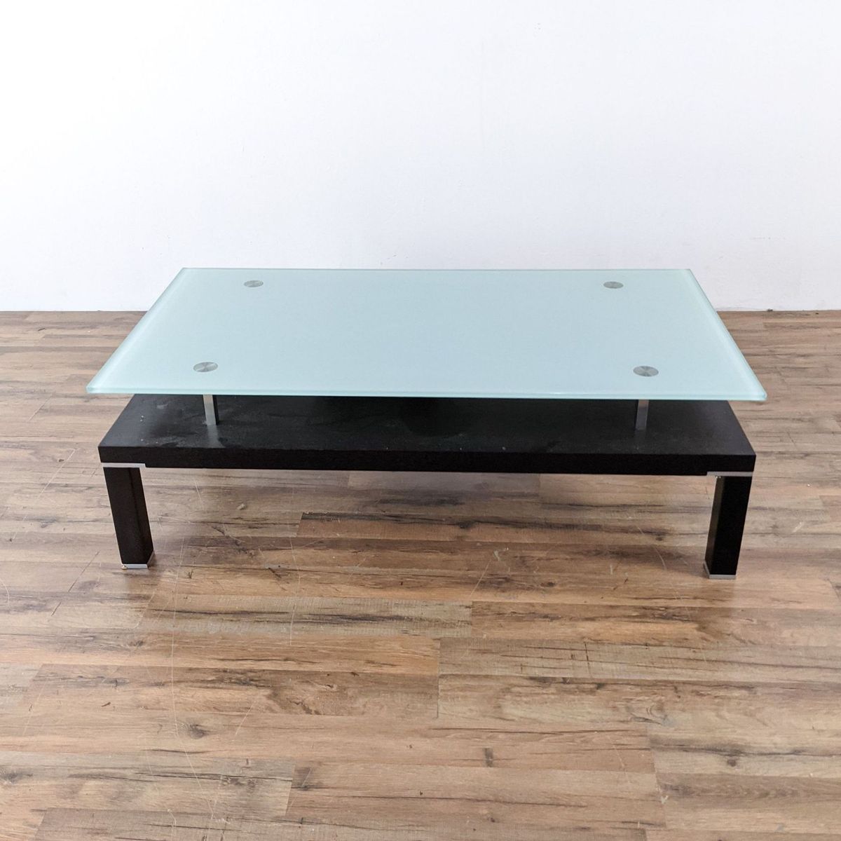 Two-Tier Frosted Glass Top Coffee Table - $210 | Kashew | Kashew