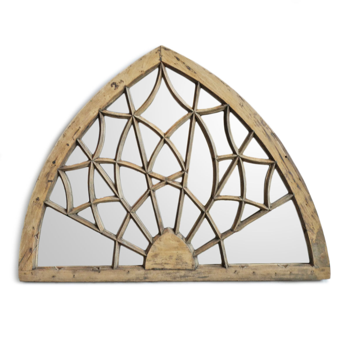 Antique Wood Transom Mirror | Kashew