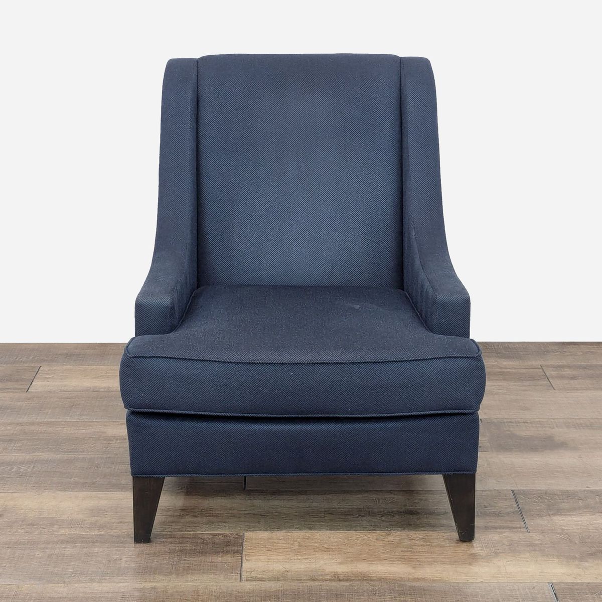 Ethan Allen Blue Tweed Wing Chair | Ethan Allen - $776 | Kashew | Kashew