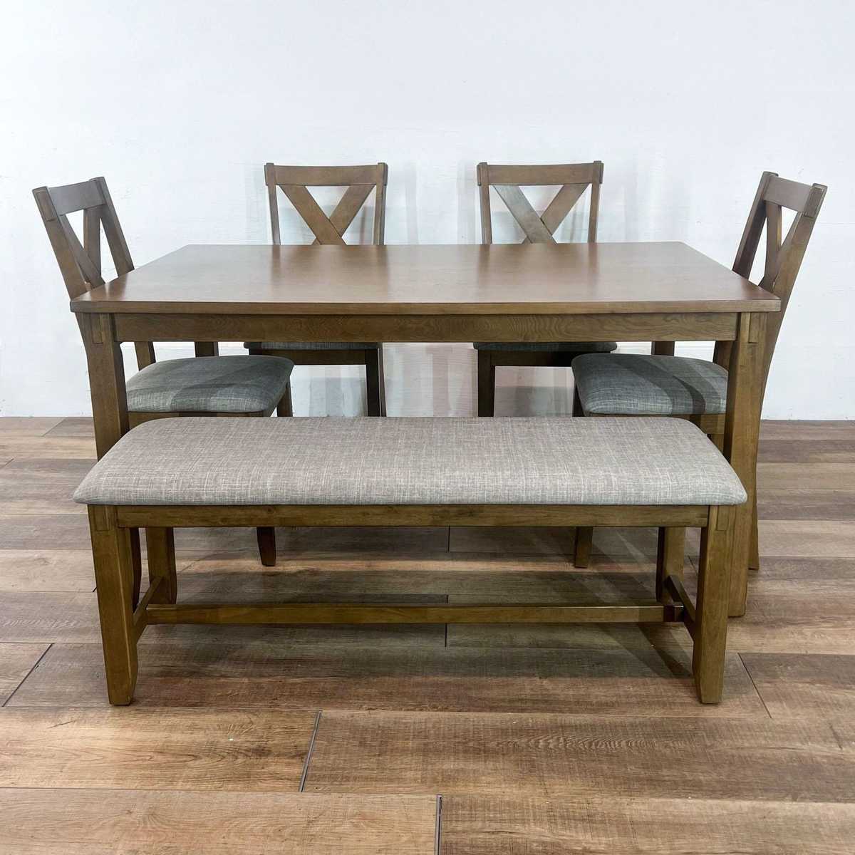 Living Spaces Kirsten 6 Piece Dining Set Kashew