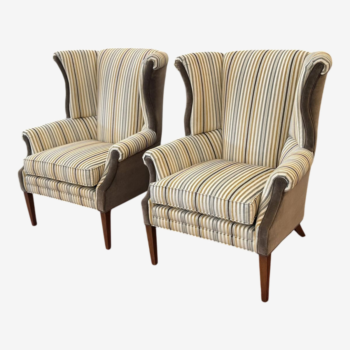 Ethan Allen Custom Clara Wingback Chairs, a Pair | Ethan Allen - $3199 ...