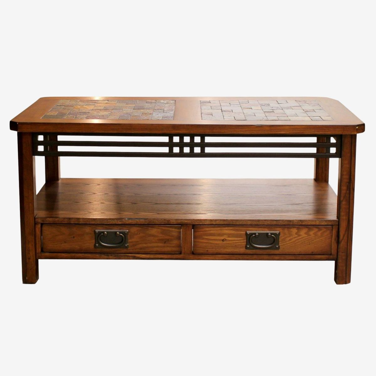 Stone & Oak Coffee Table on Casters - $200 | Kashew | Kashew