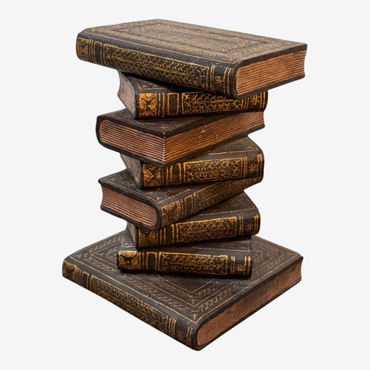 Vintage Faux Book Stack Side Table - $599 | Kashew | Kashew