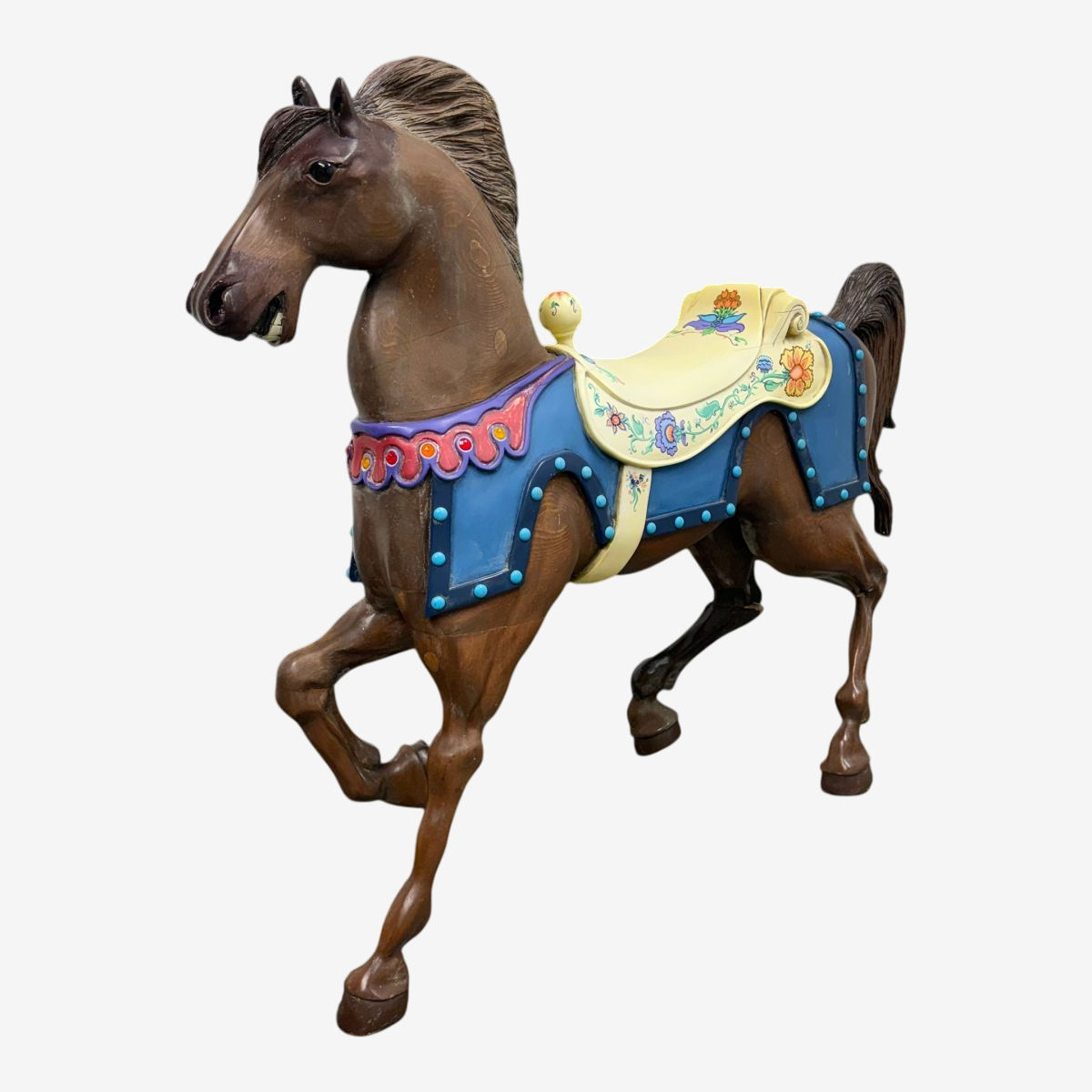 Christopher Olson Hand Carved + Painted Carousel Horse | Kashew
