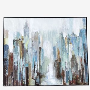 Framed Large City Scape Art - Kashew