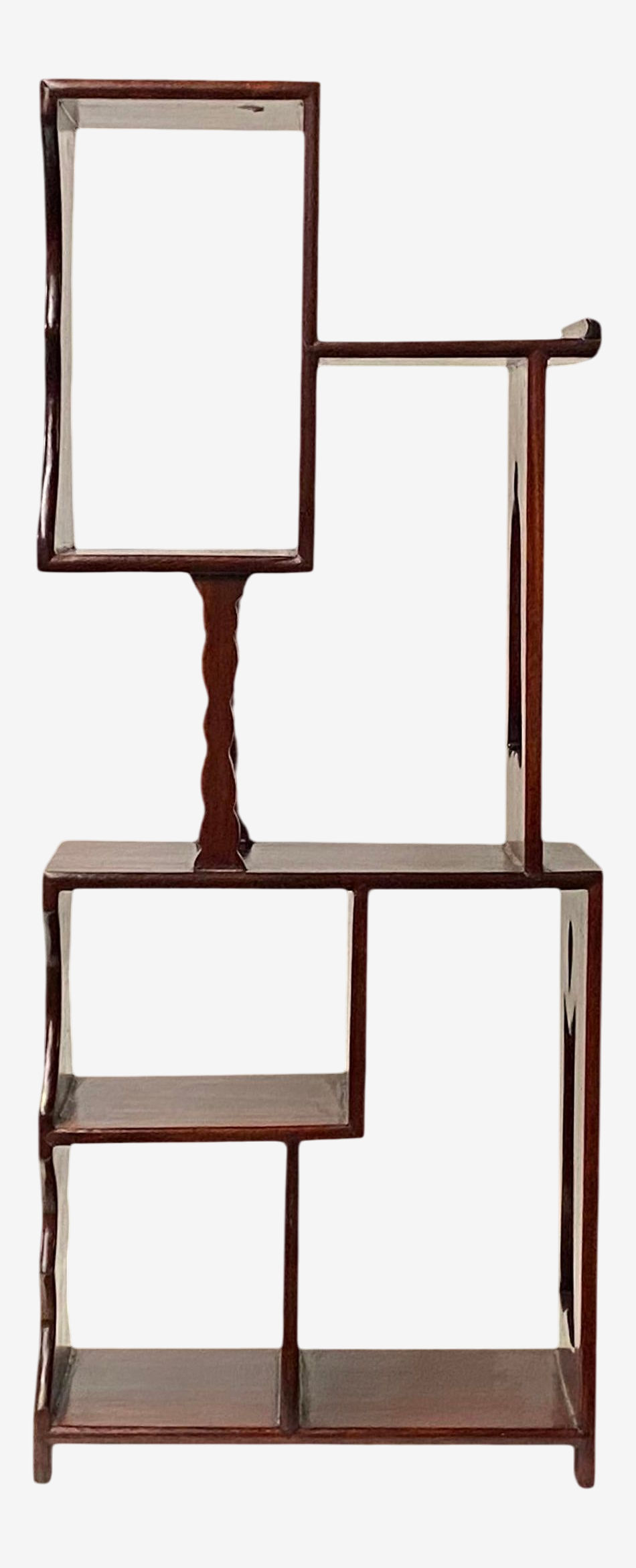 Chinese Brown Stain Rectangular Small Curio Display Stand - $220.5 ...